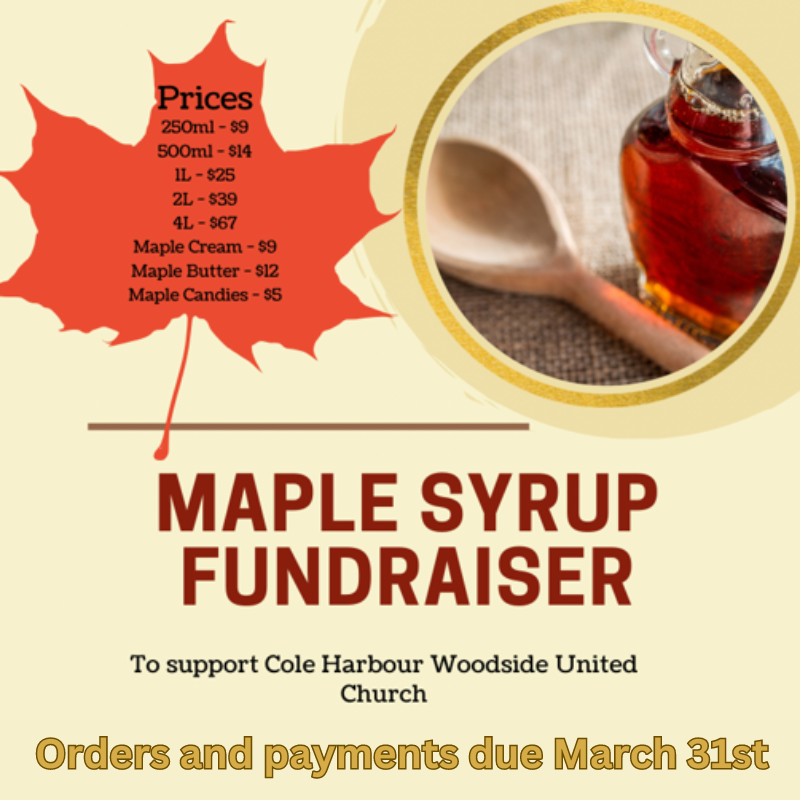 Get Your Maple Syrup – 2024 Fundraiser! | Cole Harbour Woodside United ...